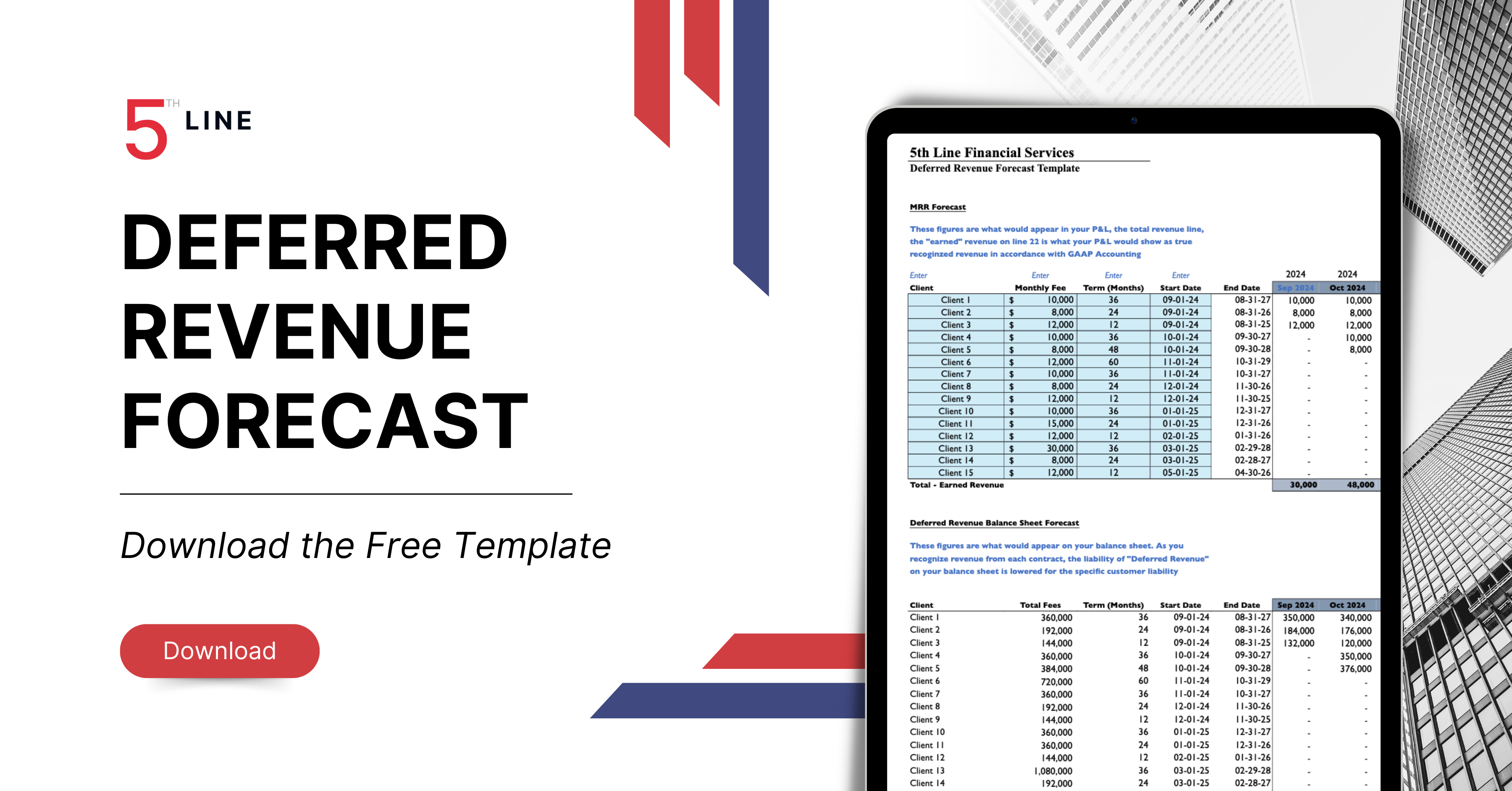 Deferred Revenue Forecast Template Download